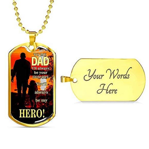 Express Your Love Gifts | Jewelry | Dad Is My Hero Hero Dog Tag ...